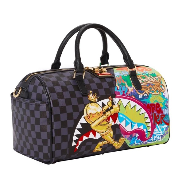 Sprayground | Bags | Nwt Astromane Sharks In Space Mini Duffle ...